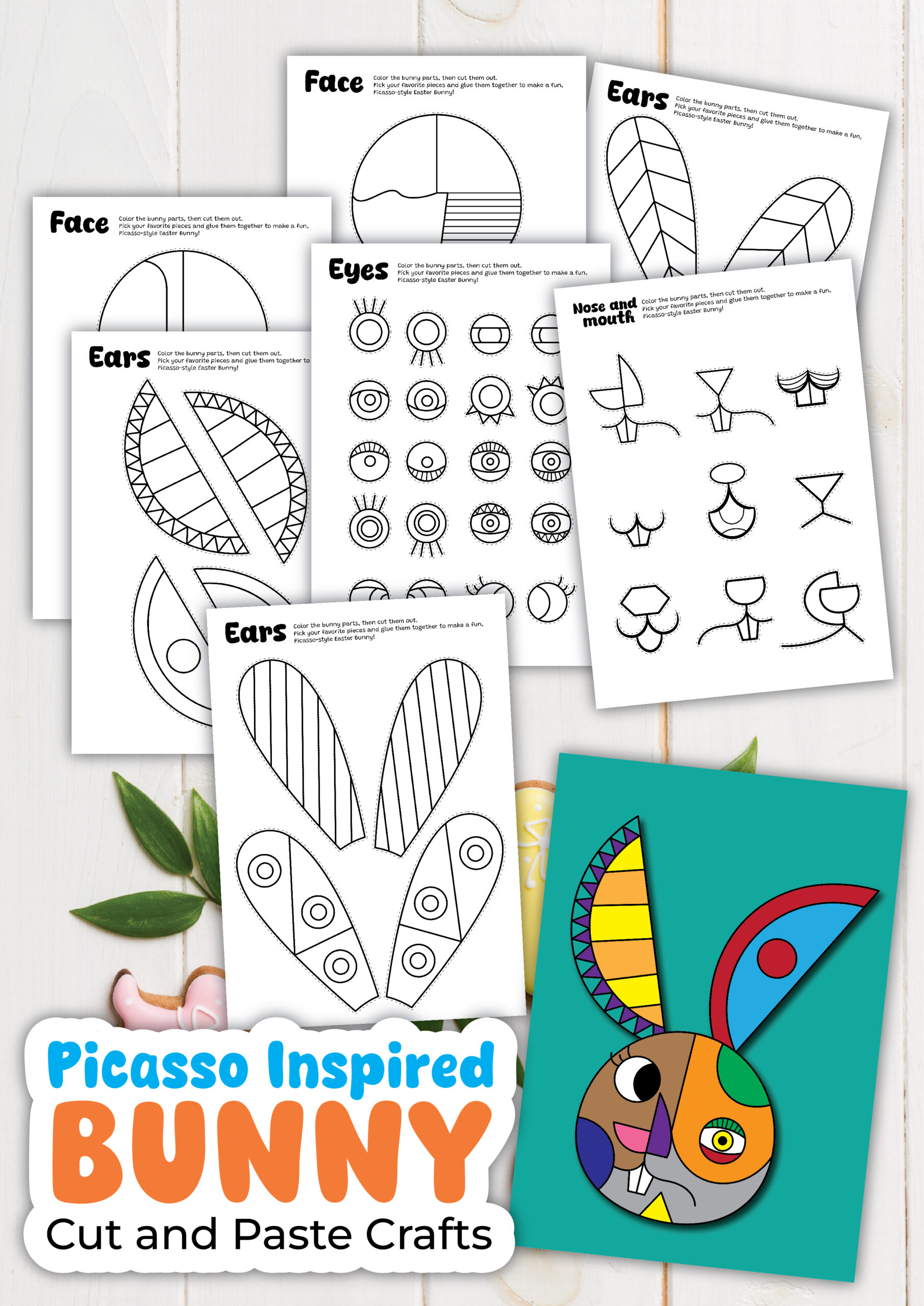 Picasso Bunny Craft (Free Printable)