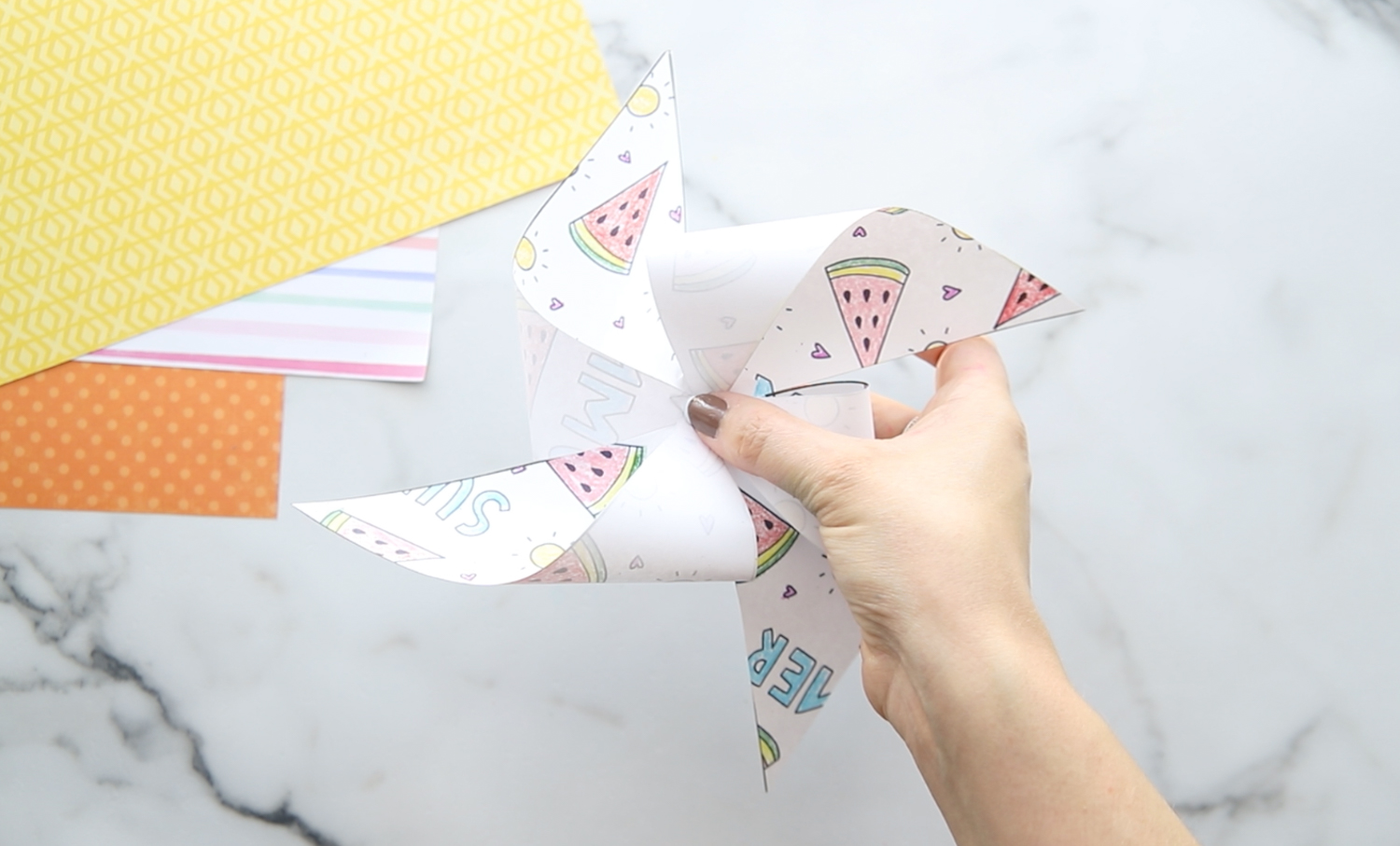 Make a DIY Pinwheel with Free Printable Template