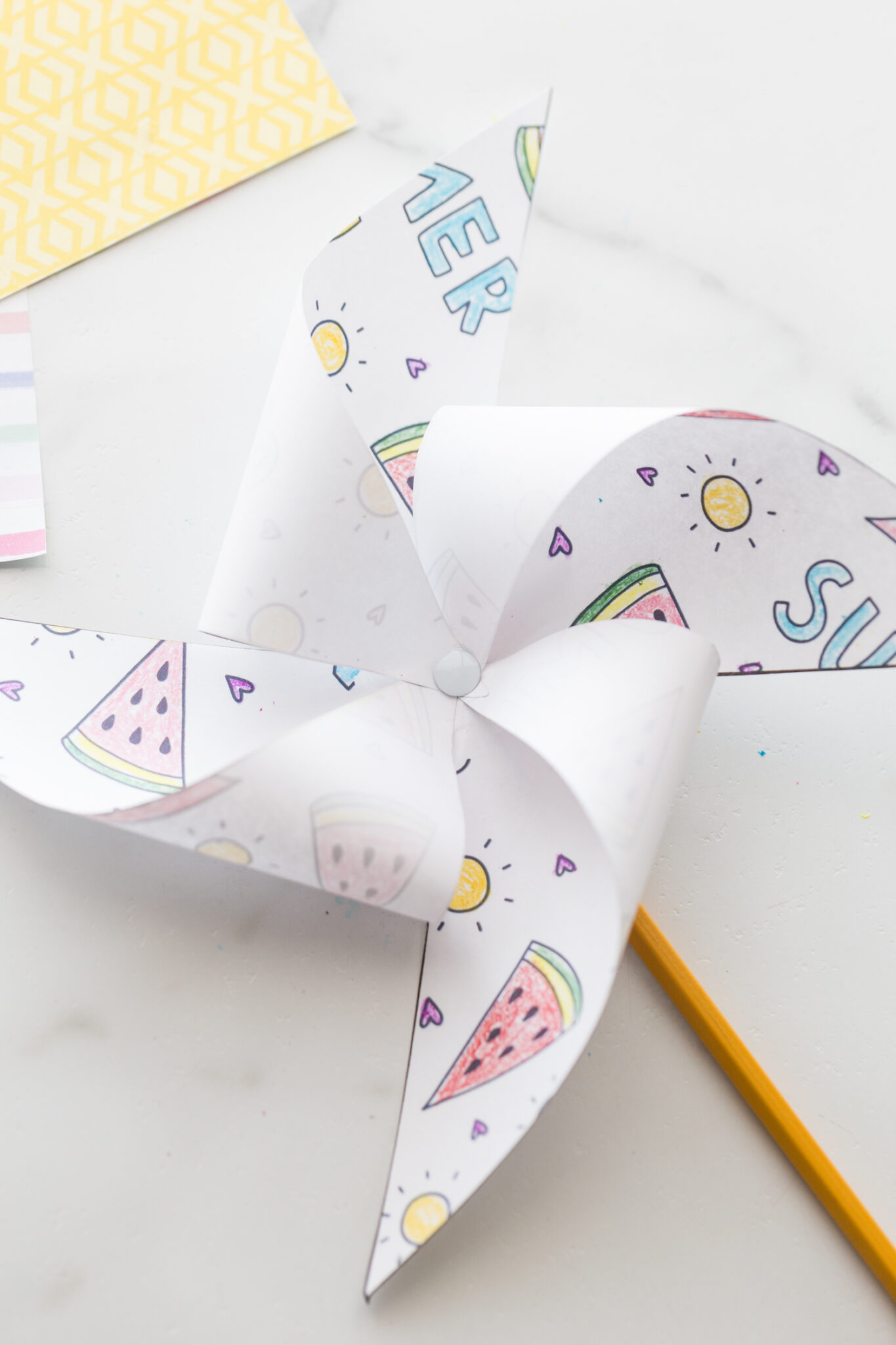 Make a DIY Pinwheel with Free Printable Template