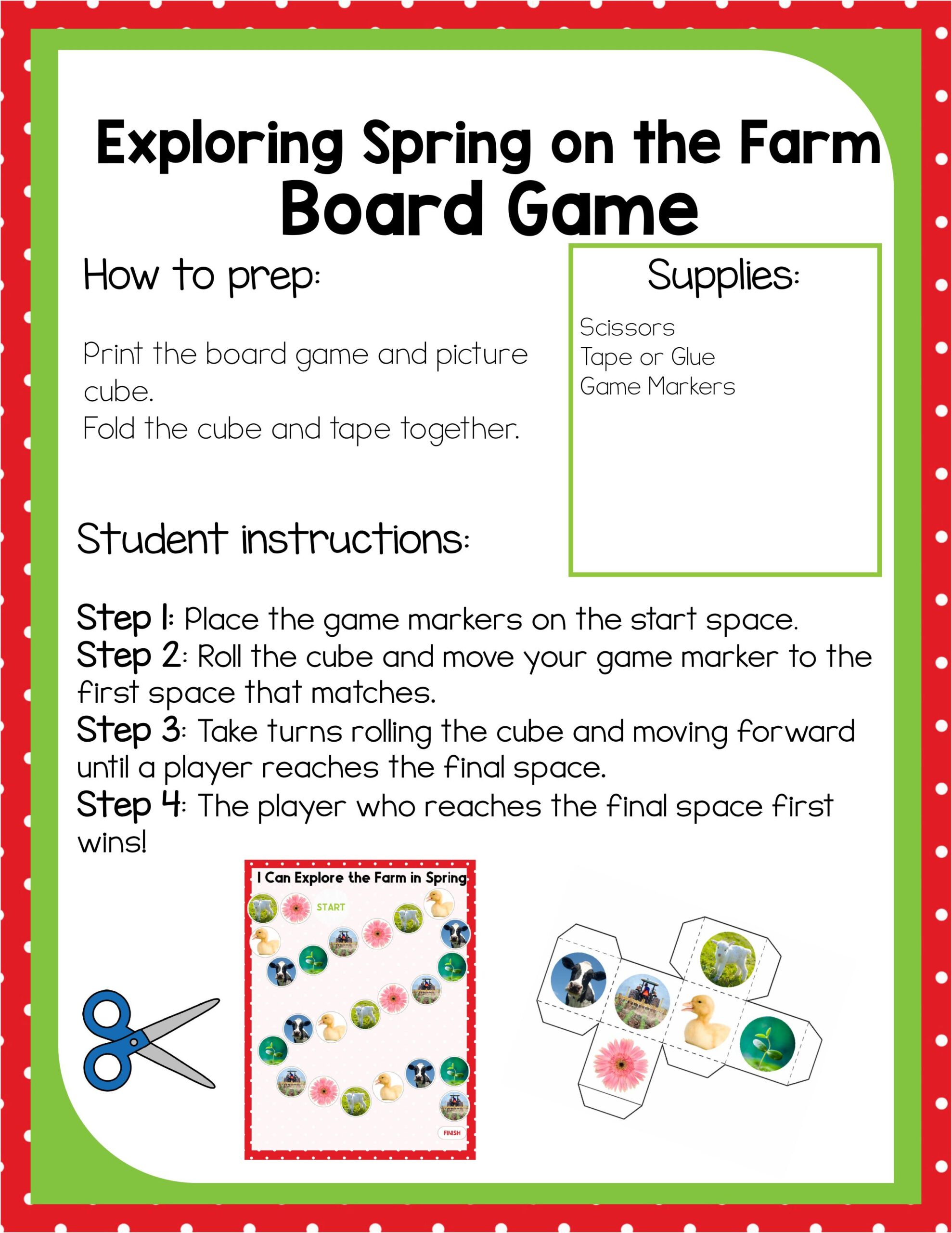 Preschool Spring on the Farm Theme Pack - Little Bins for Little Hands