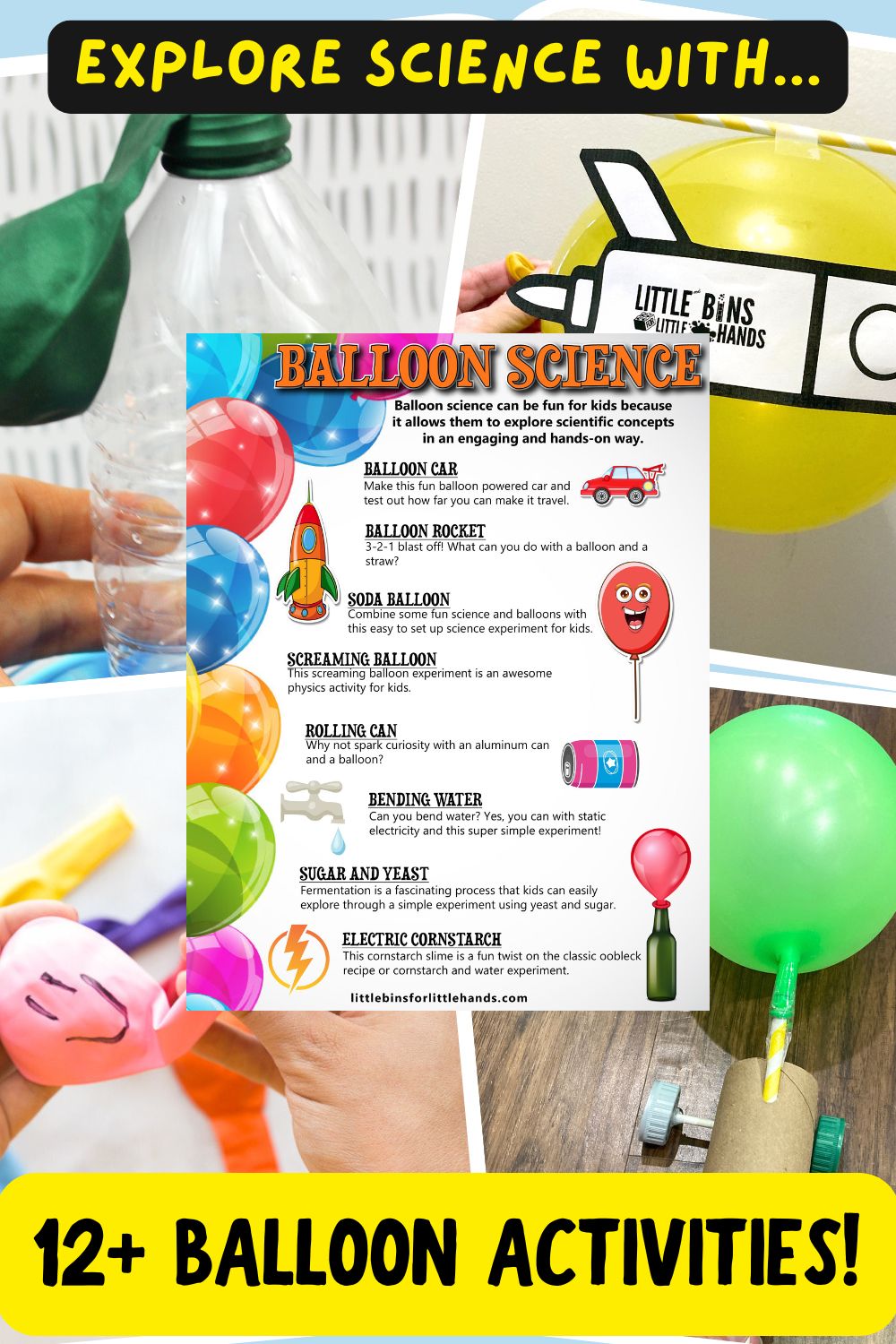 20 Balloon Science Experiments | Easy Set Up for Kids