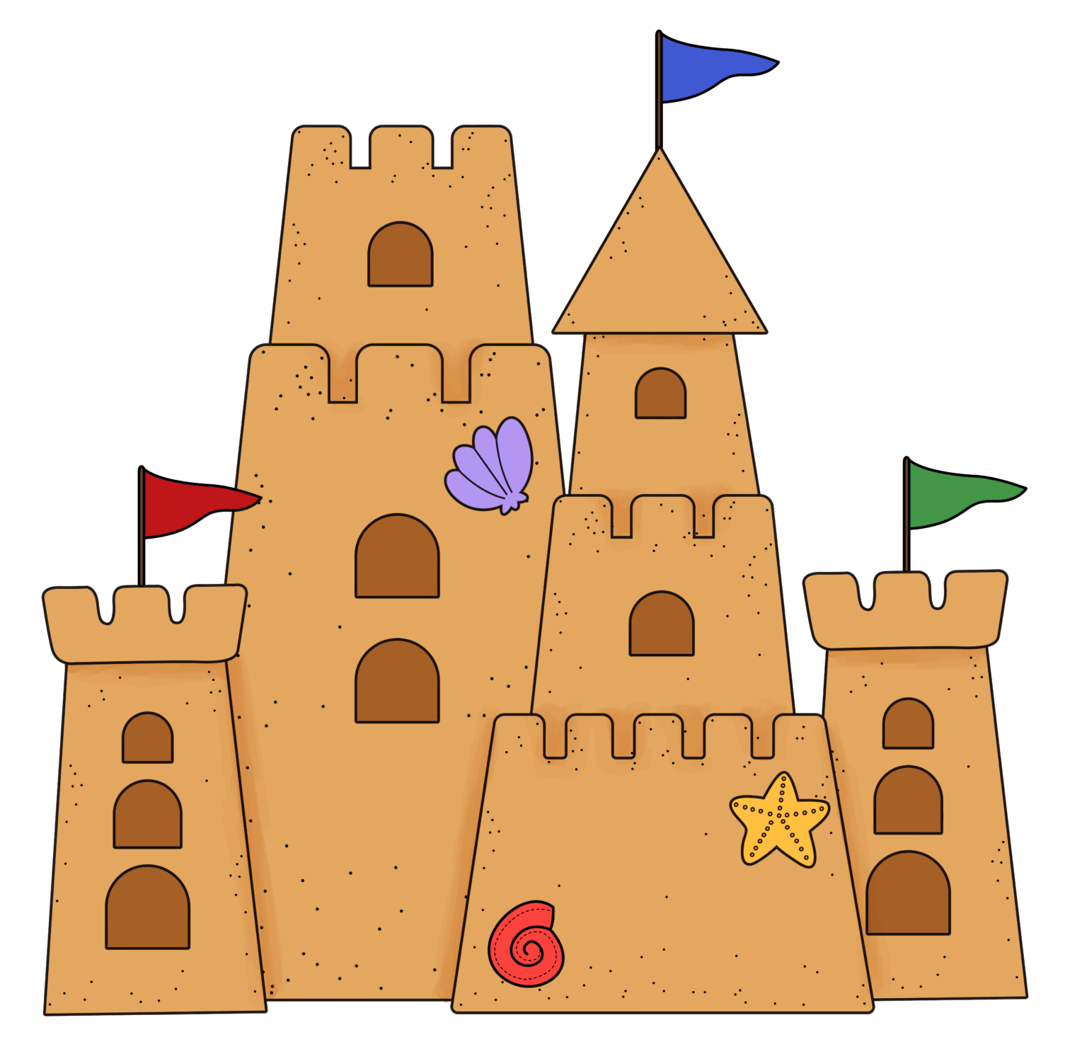 Sandcastle Craft for Kids (Free Printable Template)