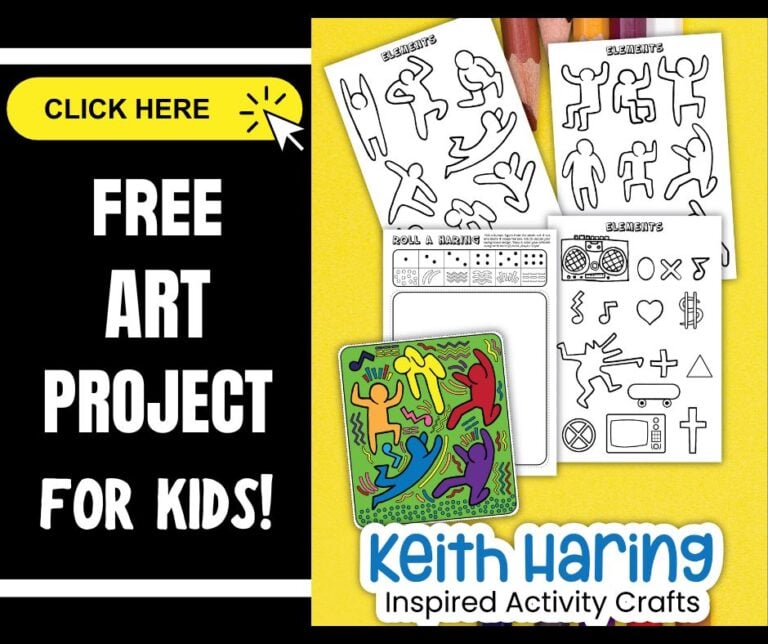 Keith Haring Art Project for Kids (Free Printable)