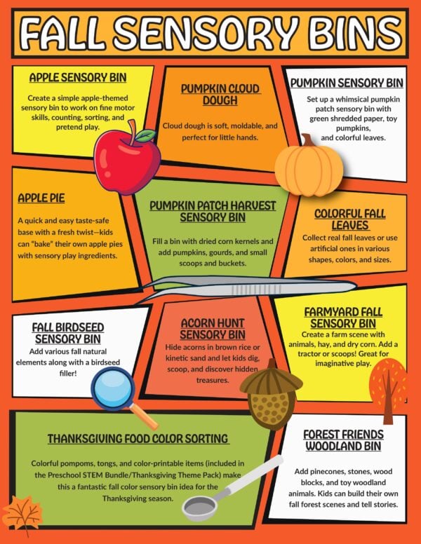 Fall Sensory Bin Ideas for Hands-On Autumn Play - Little Bins for ...