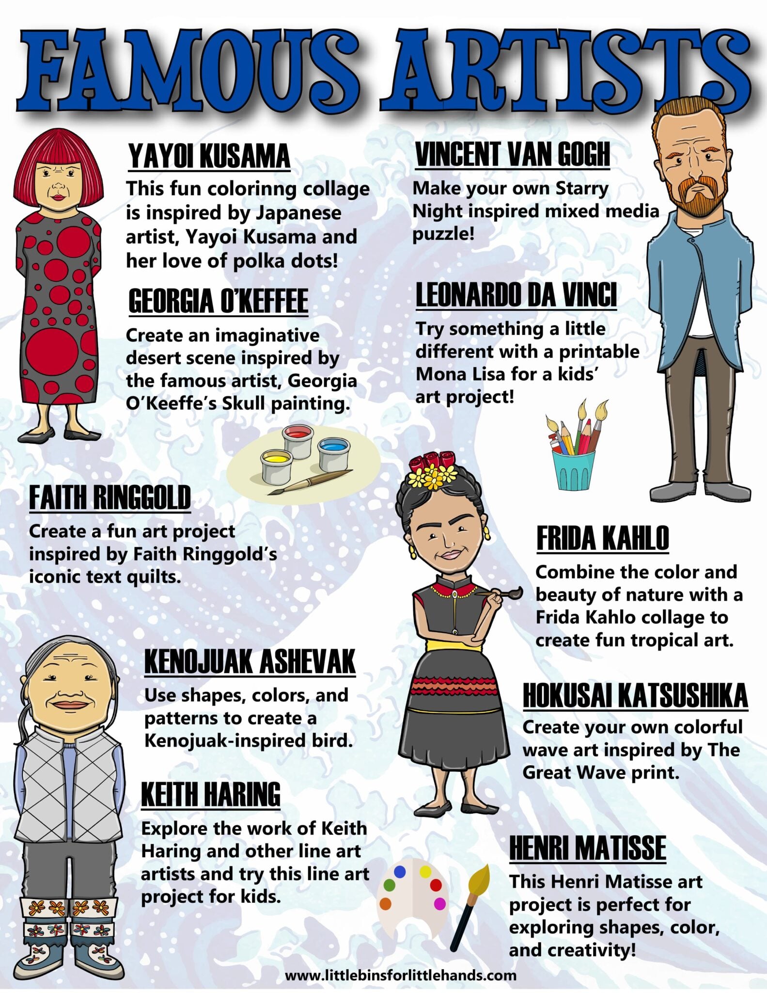 Famous Artist Projects for Kids (Free Printables)