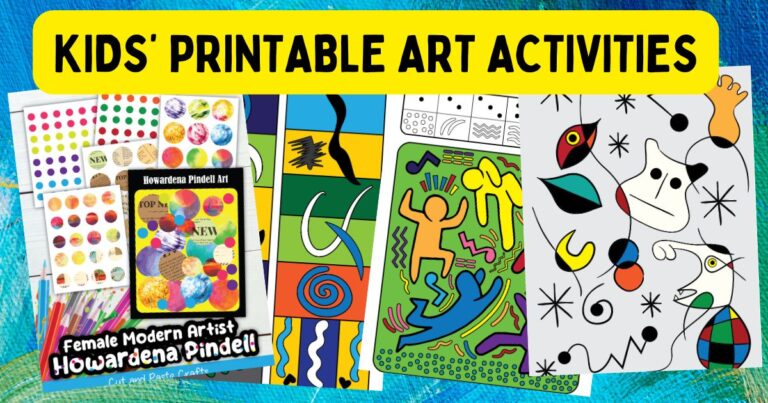 Printable Art Activities for Kids (Famous Artists + More)