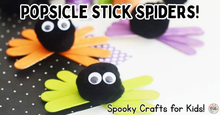 Popsicle Stick Spider Craft for Kids and Preschoolers