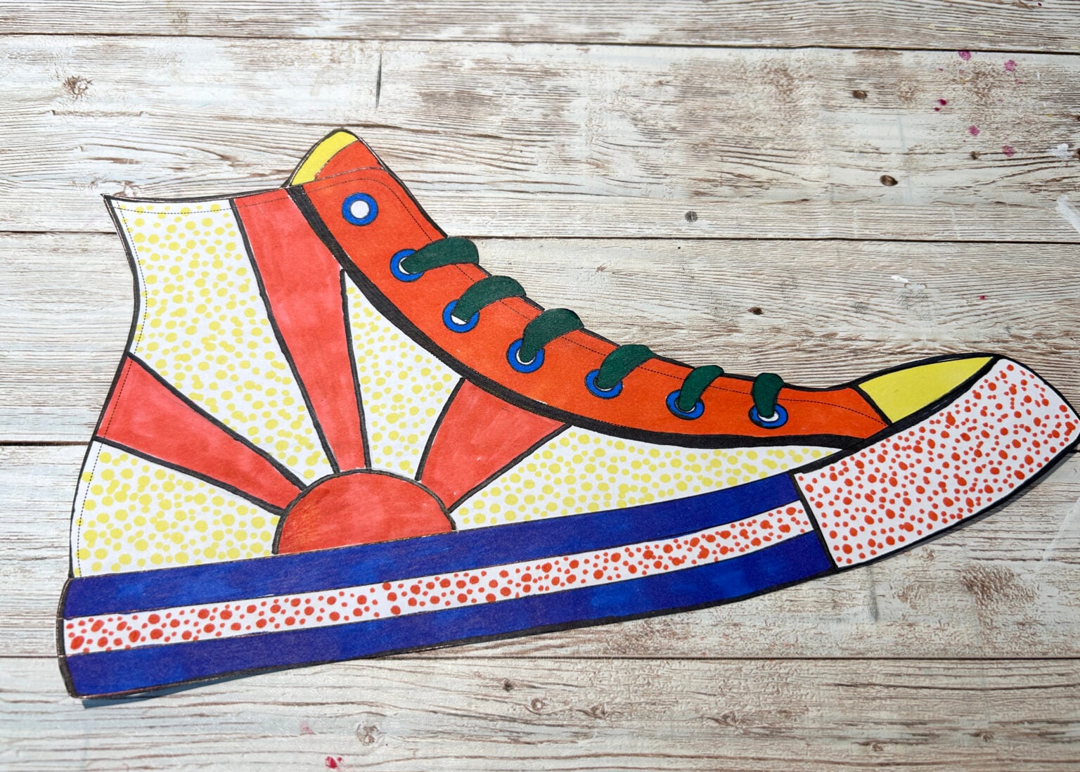 Pop Art Shoe Project for Kids | Roy Lichtenstein Art Lesson