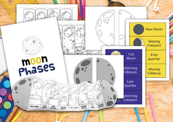 Moon Phases Fold-Out Book | Free Printable Moon Phases Activity