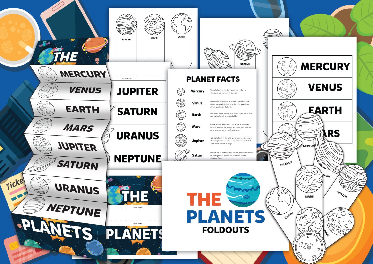 Free Planets Fold-Out Book | Hands-On Solar System Printable