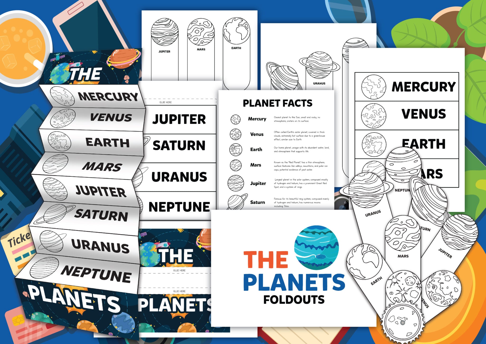 Free Planets Fold-Out Book | Hands-On Solar System Printable