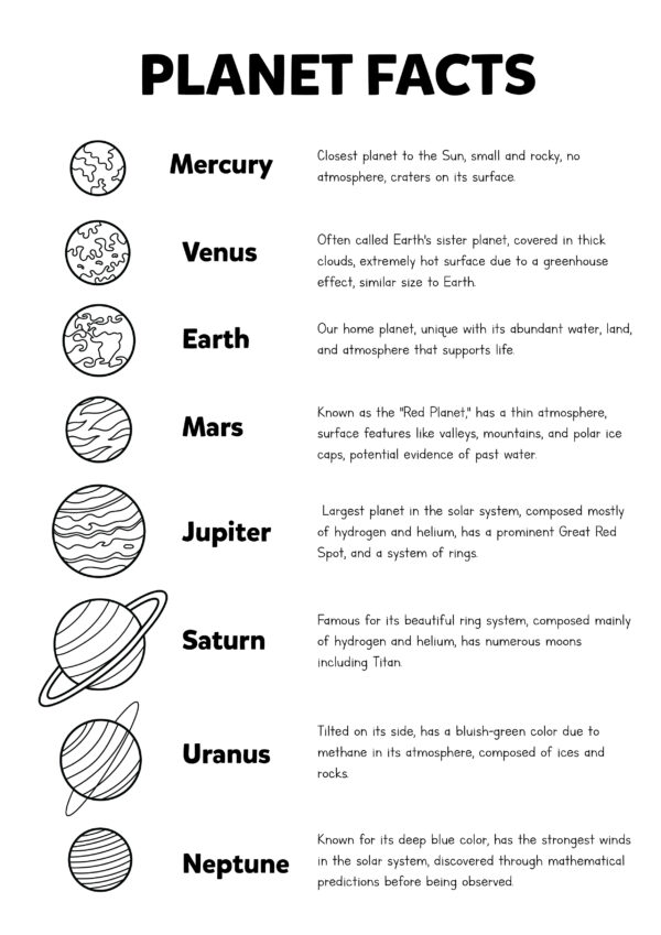 Free Planets Fold-Out Book | Hands-On Solar System Printable