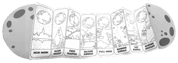 Moon Phases Fold-Out Book | Free Printable Moon Phases Activity