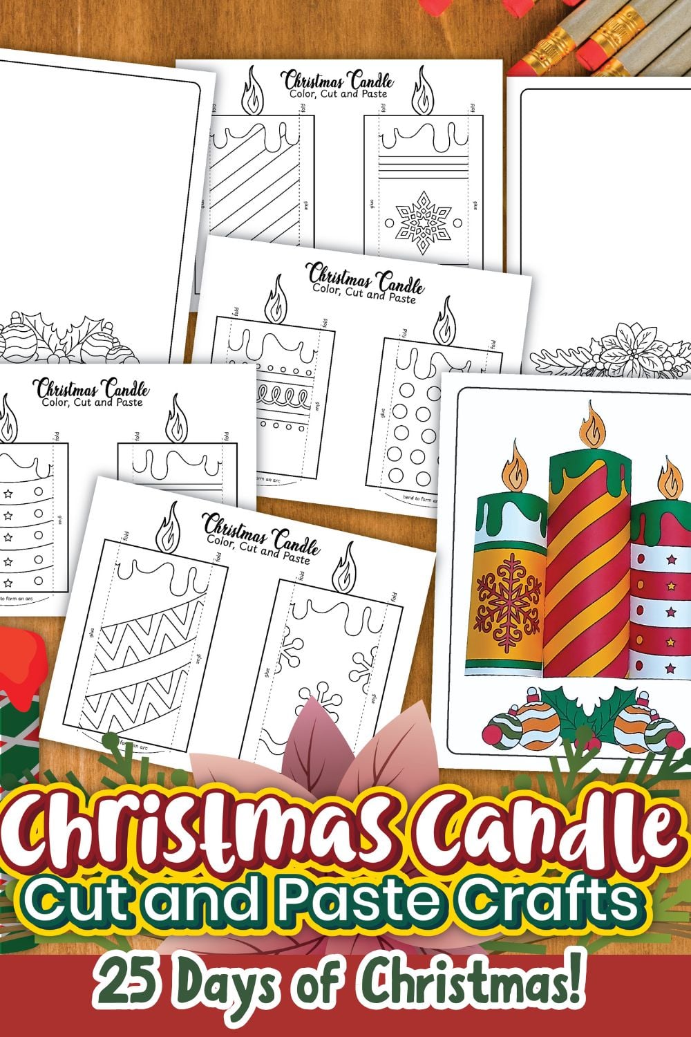 Free Printable Christmas Candle Craft for Kids