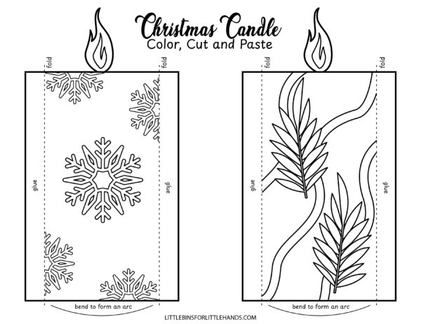 Free Printable Christmas Candle Craft for Kids