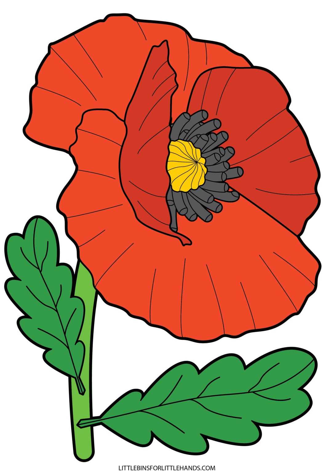 Georgia O’Keeffe Inspired Poppy Art Project for Kids