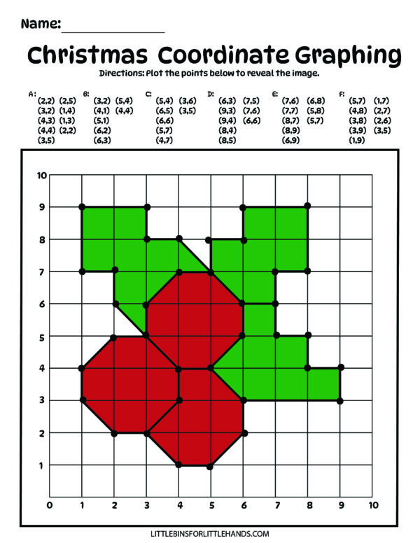 Christmas Coordinate Graphing Worksheets (Free Printable)