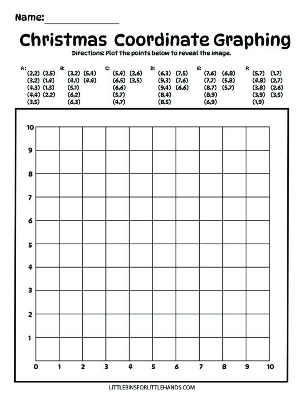 Christmas Coordinate Graphing Worksheets (Free Printable)