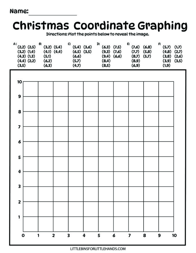Christmas Coordinate Graphing Worksheets (Free Printable)