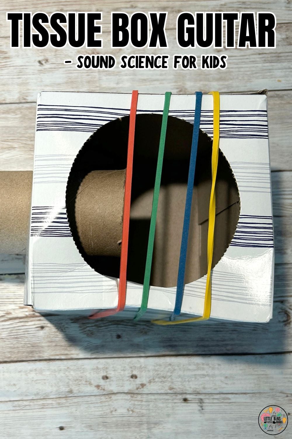 Tissue Box Guitar Sound Science Experiment (Vibrations & Pitch)