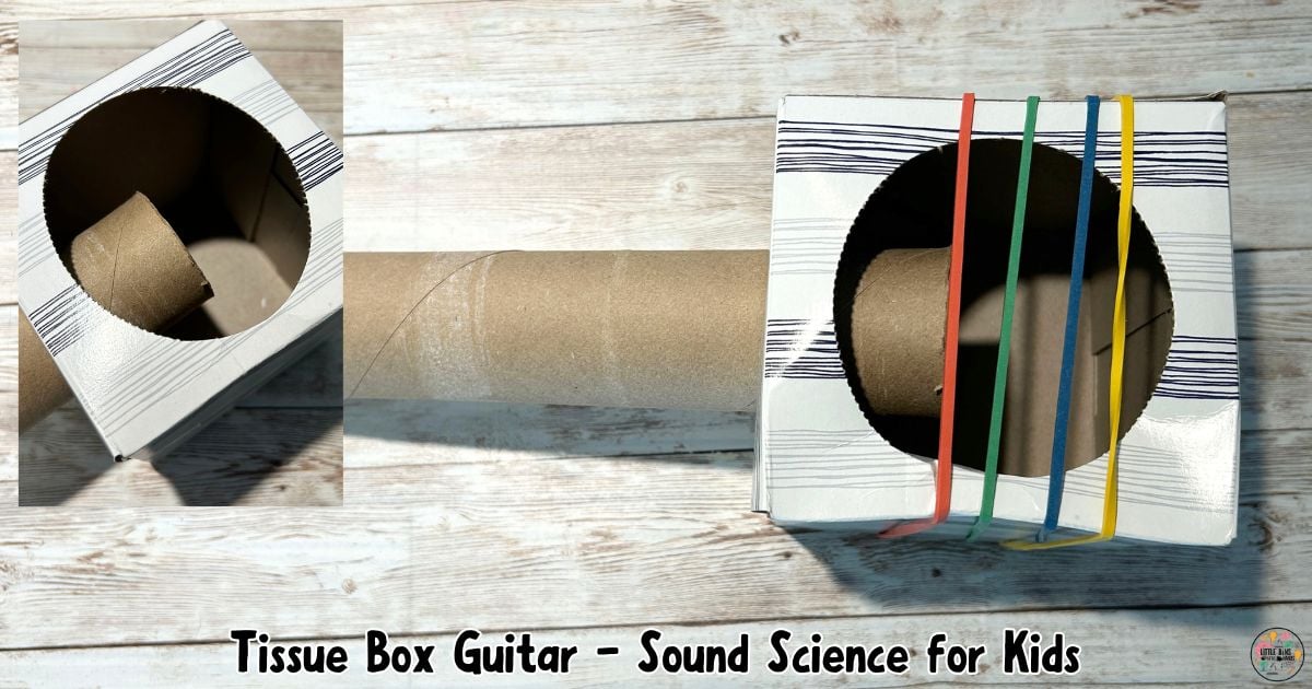 Tissue Box Guitar Sound Science Experiment (Vibrations & Pitch)