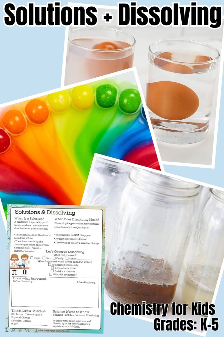 Solutions and Dissolving for Kids | Easy Chemistry Experiments