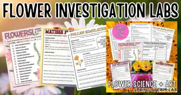 Spring Flower Lesson Plan for Kids (7-Day Science + Art Activities)