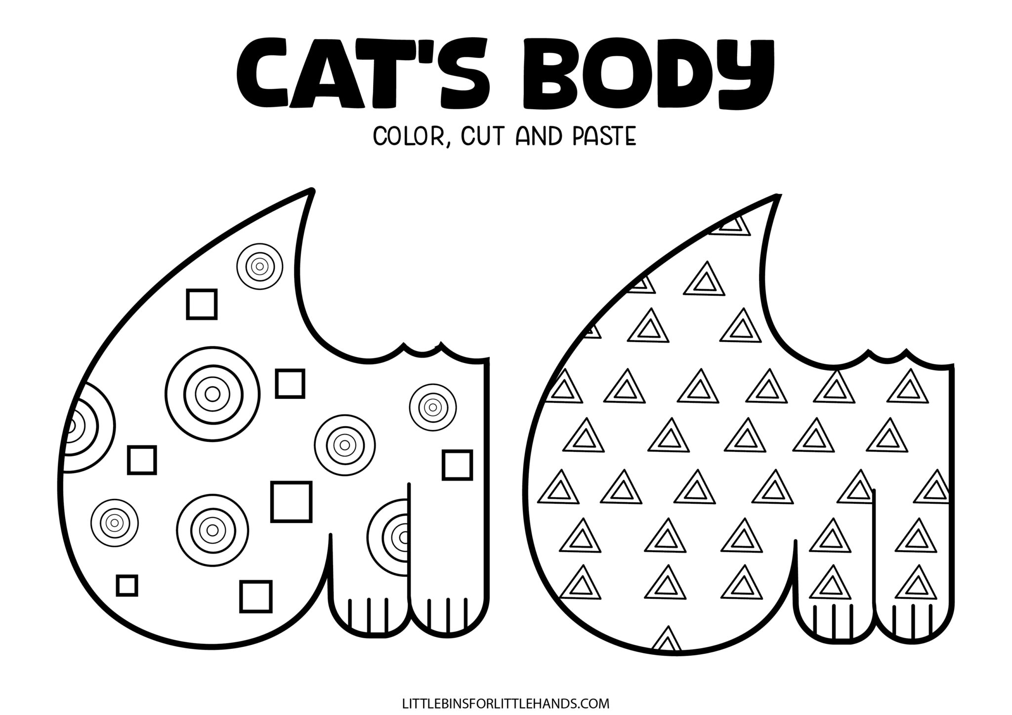 Laurel Burch Cat Art Project for Kids (Free Printable Craft)