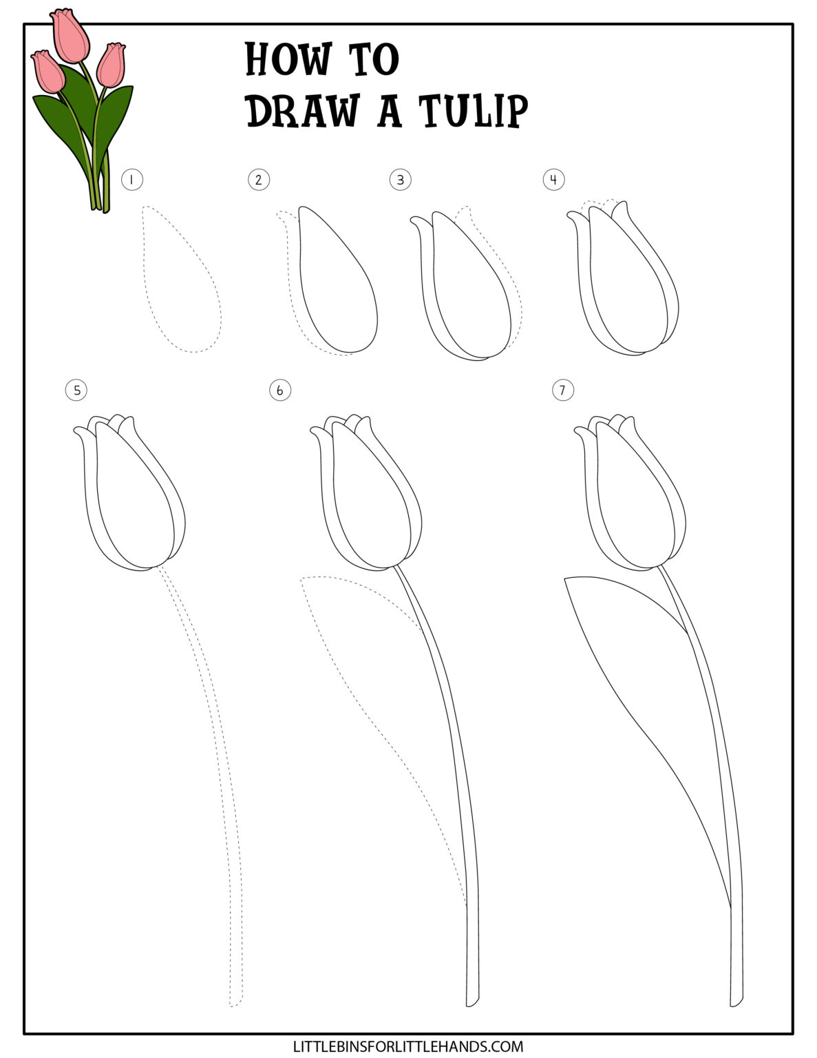 Directed Drawing Flowers for Kids (Spring Drawing Pack)