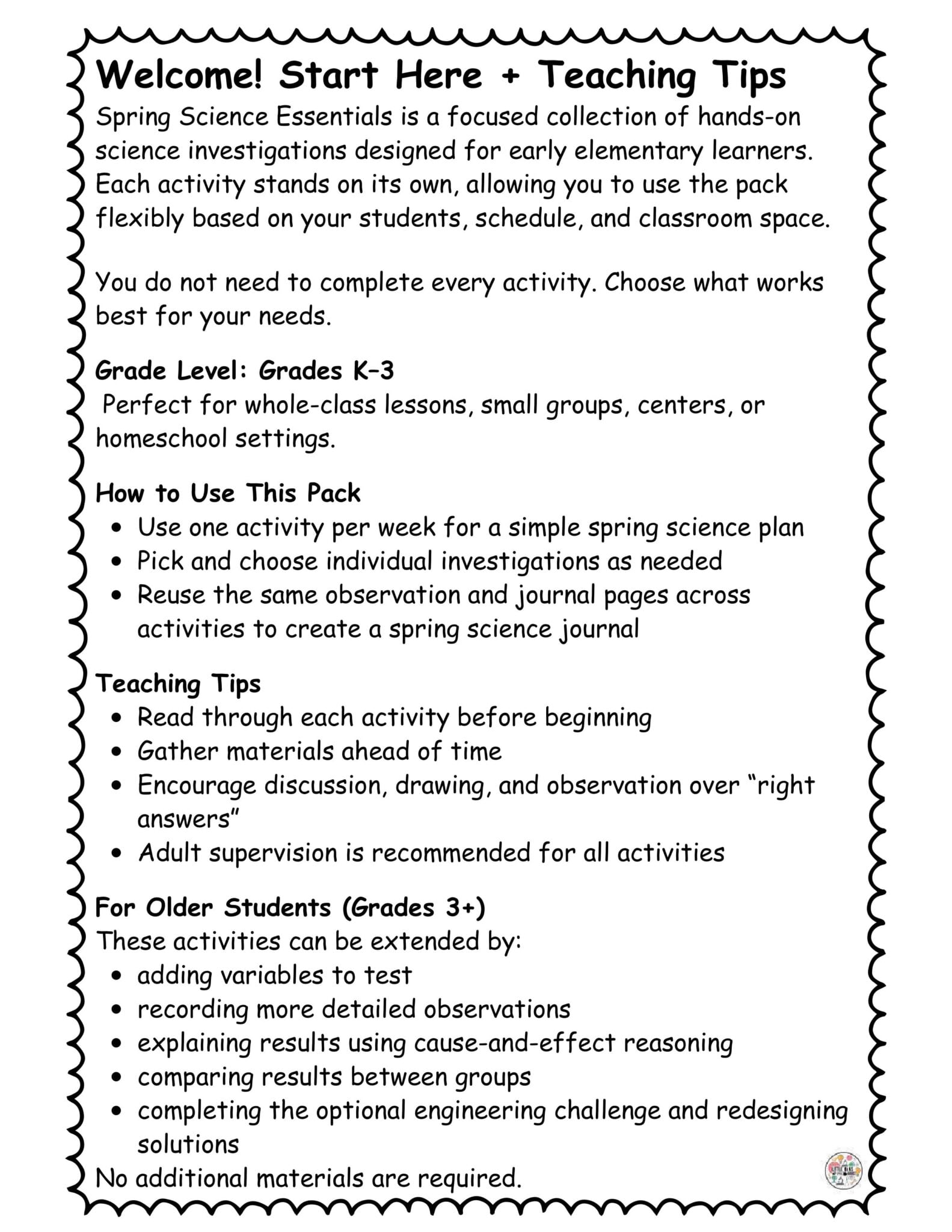 Spring Science Activities for Kids (Ready-to-Use Lessons & Printables)
