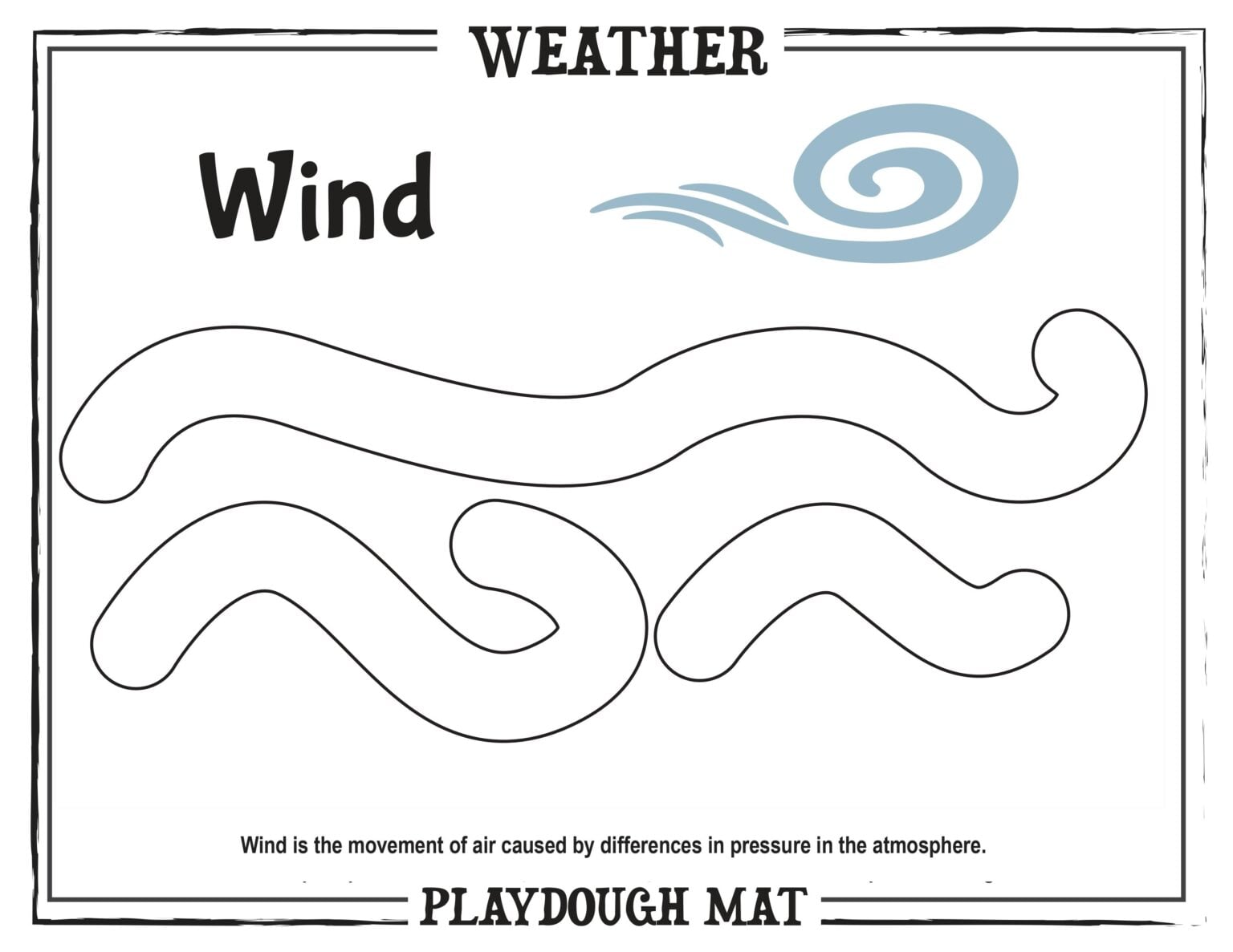 Free Weather Playdough Mats (Preschool Weather Activity)