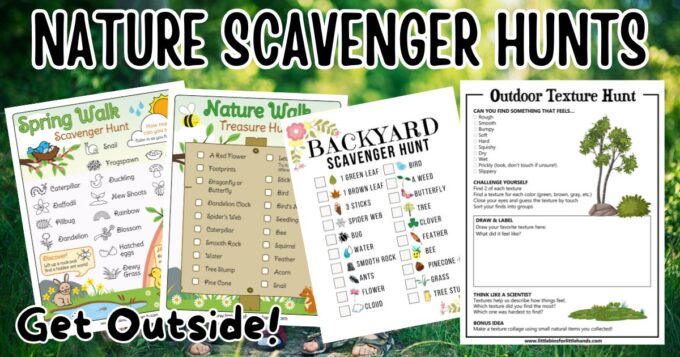 Nature Scavenger Hunt for Kids (Free Printable Pack)