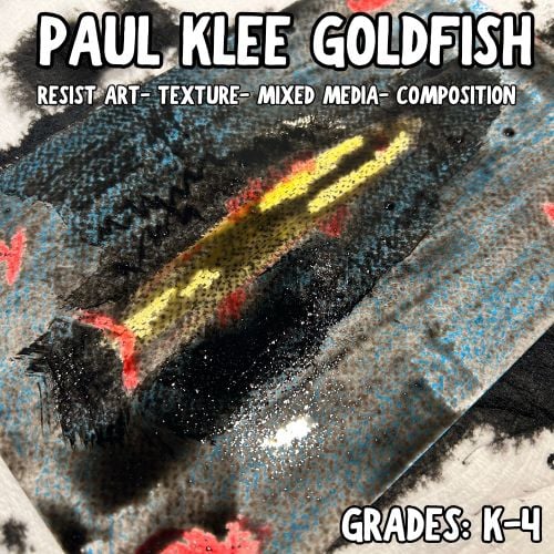 Paul Klee Goldfish Art Project for Kids (Easy Resist Painting)
