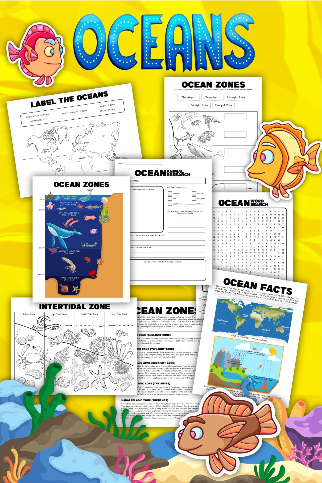 Ocean Zones for Kids + Free Printable Pack