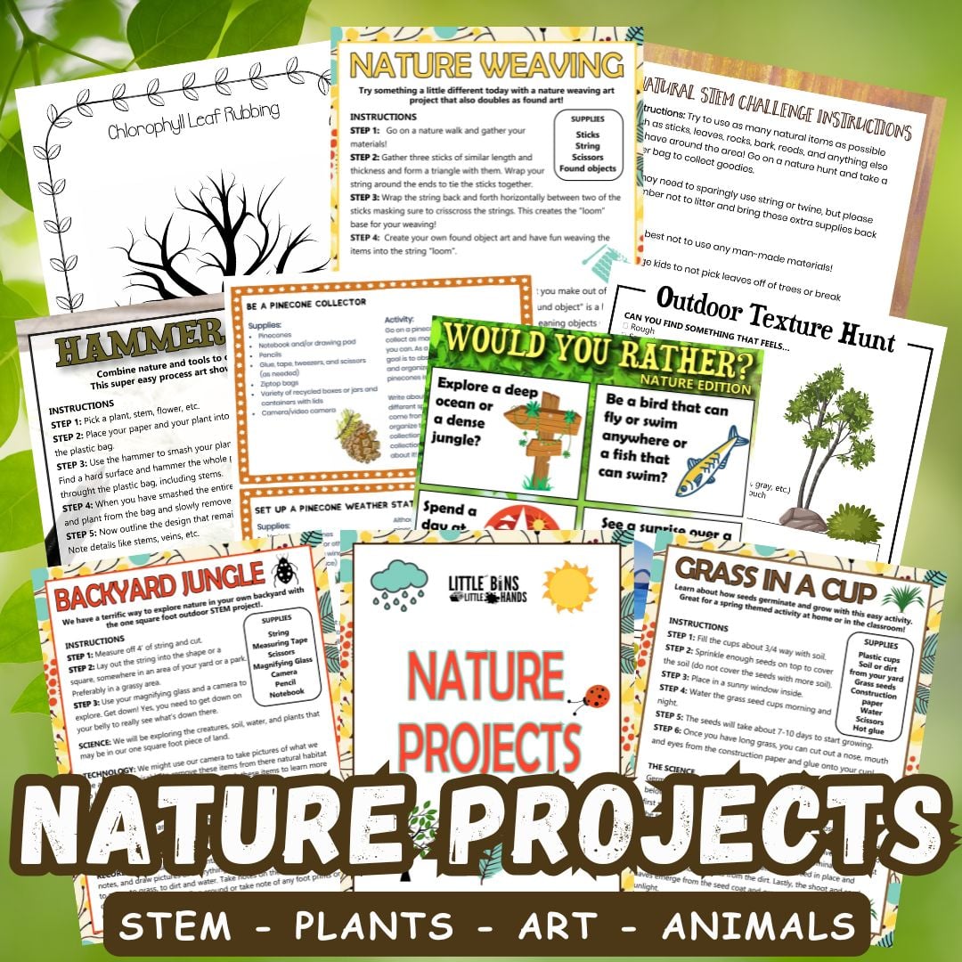 40 Outdoor Nature Activities for Kids (Science, STEM & Art)
